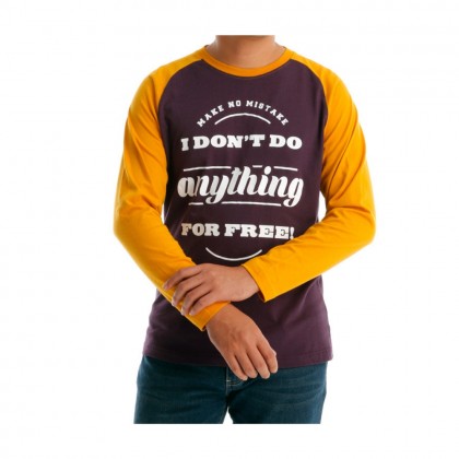 UBAY VIBE MEN ROUND NECK LONG SLEEVE (MD PURPLE )